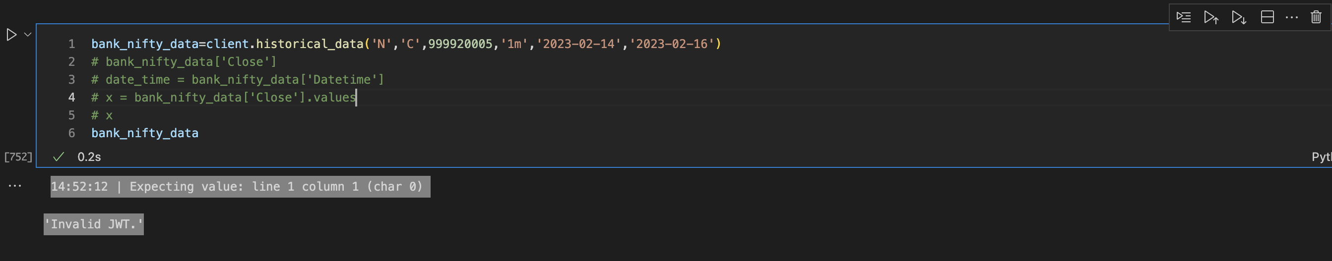 historical data JWT error · Issue #232 · OpenApi-5p/py5paisa · GitHub