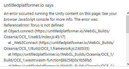 Torus Wallet - Unity WebGL working inconsistently · Issue #200 · ChainSafe/web3.unity · GitHub