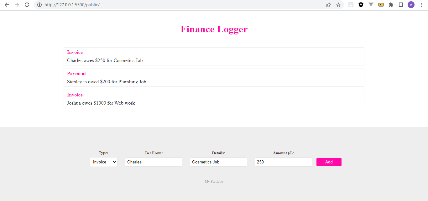 GitHub - izuutech/financelogger