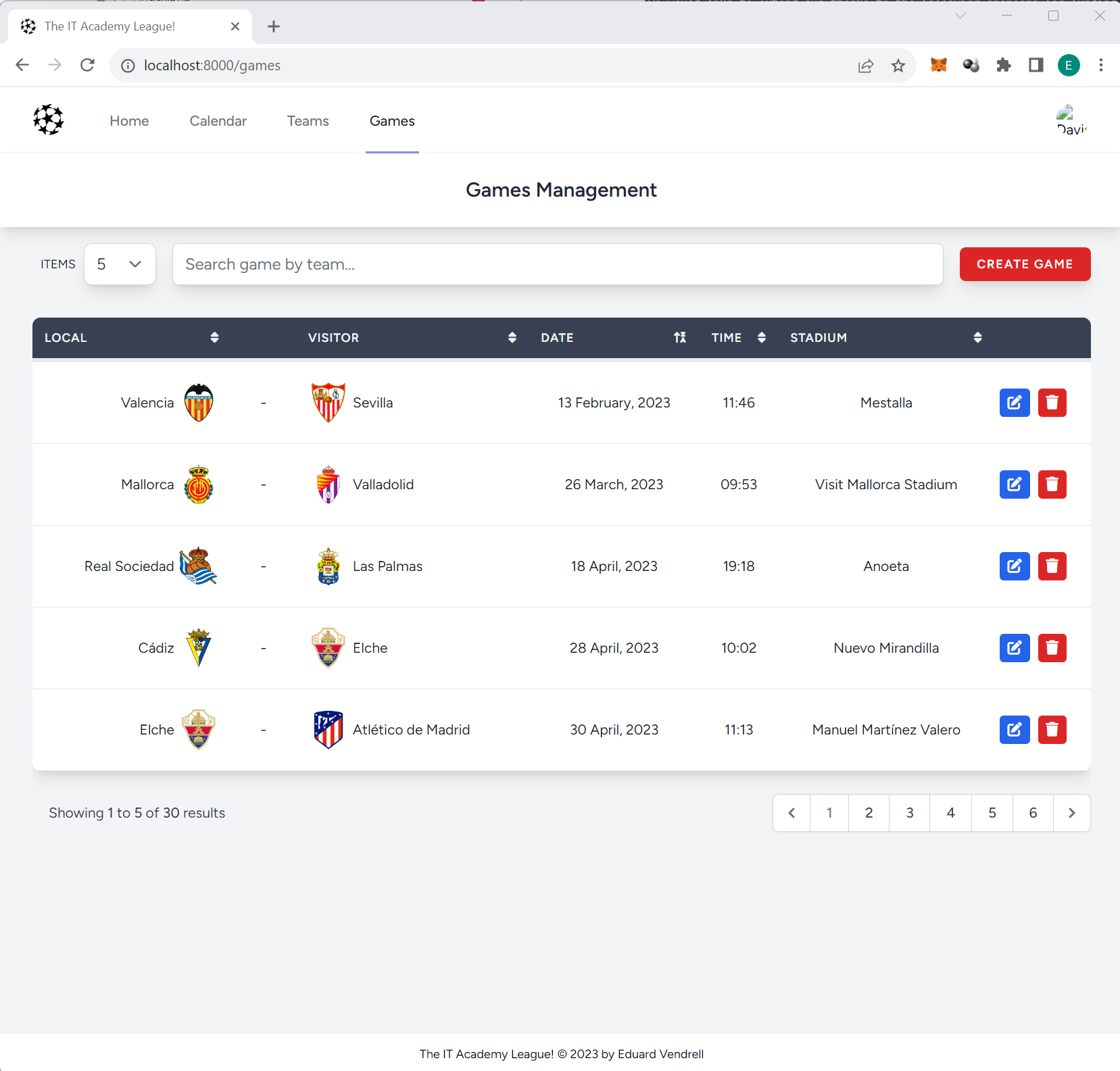 GitHub - Edvenan/Laravel-PHP-Livewire-Sports-League-App: League ...
