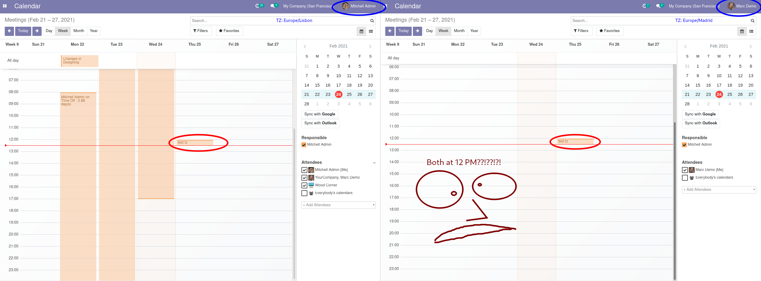 [BUG] Calendar events are not timezone-aware · Issue #66754 · odoo/odoo · GitHub