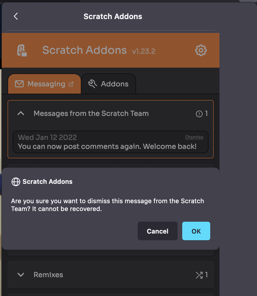 SA Messaging popup streches horizontally when `confirm()` is called · Issue #4054 ...