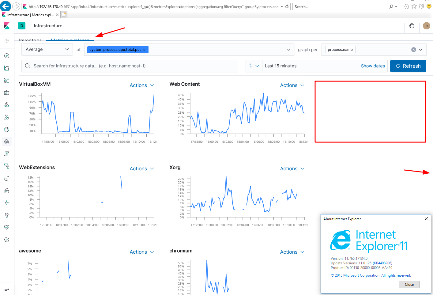 [Infra UI] Metrics explorer layout breaks on IE11 with a larger number of charts · Issue #38130 ...