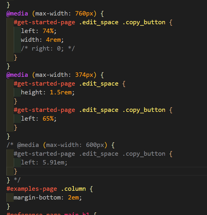 p5.js website have issues in copy button alignment and position in get ...