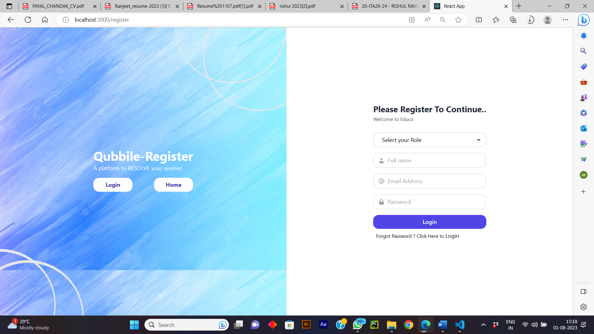 GitHub - chandakpayal/Quibble-complain-Managment-System