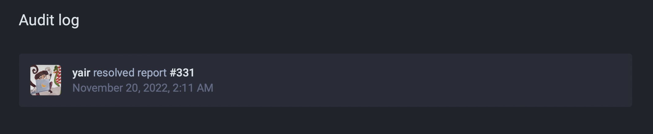 Admin interface: Show warnings sent to users in their relevant reports ...