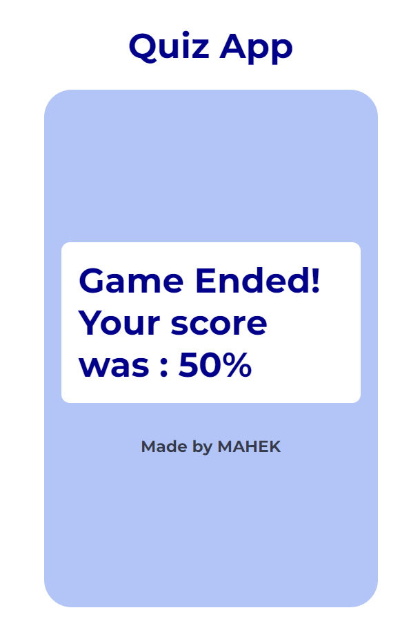 GitHub - mahek15/Quiz-App: Made this as a task for GDSC_DJSCE.