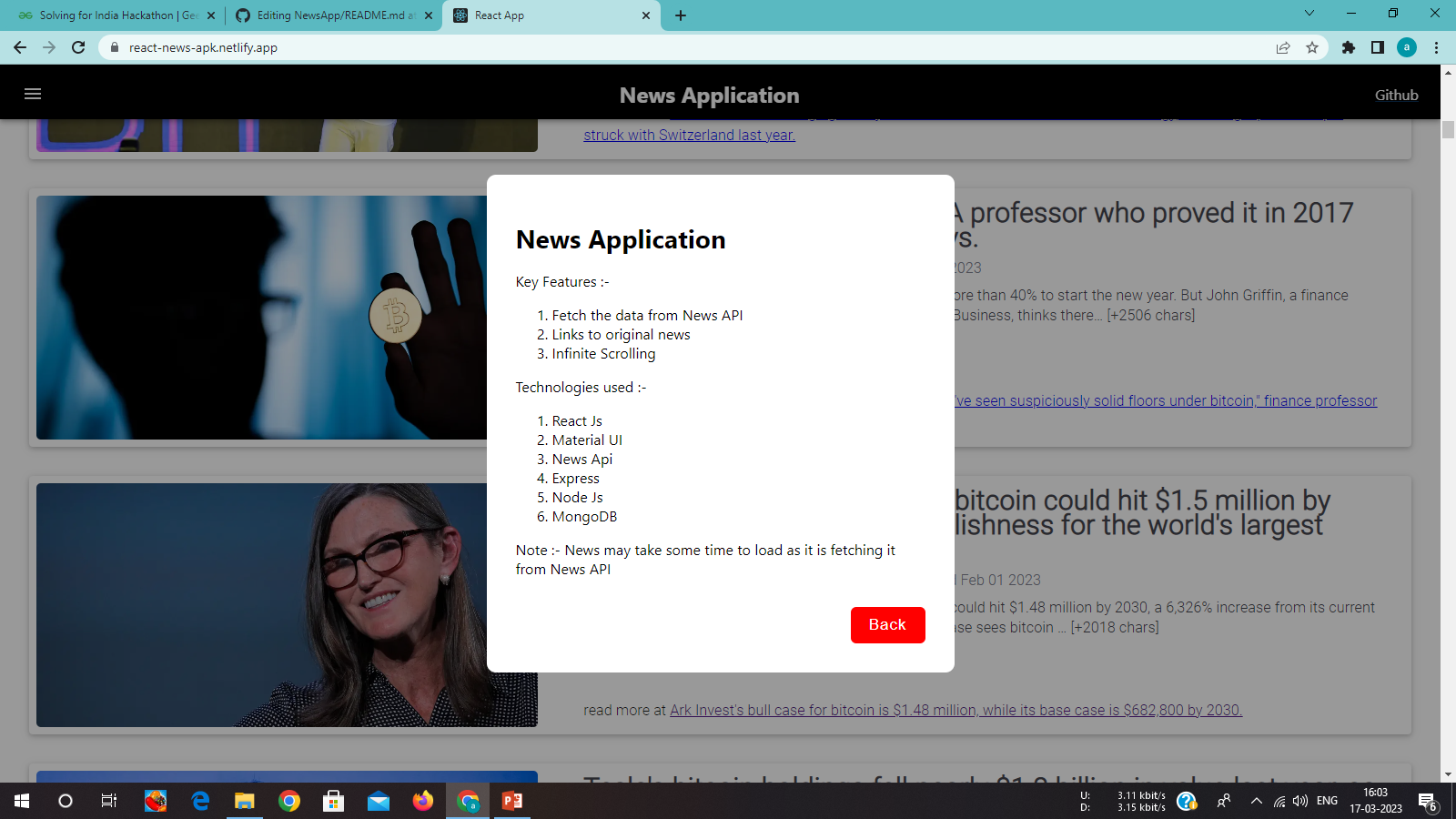 GitHub - aniketsingh10/NewsApp: A news application using mern-stack which fetches data from News ...
