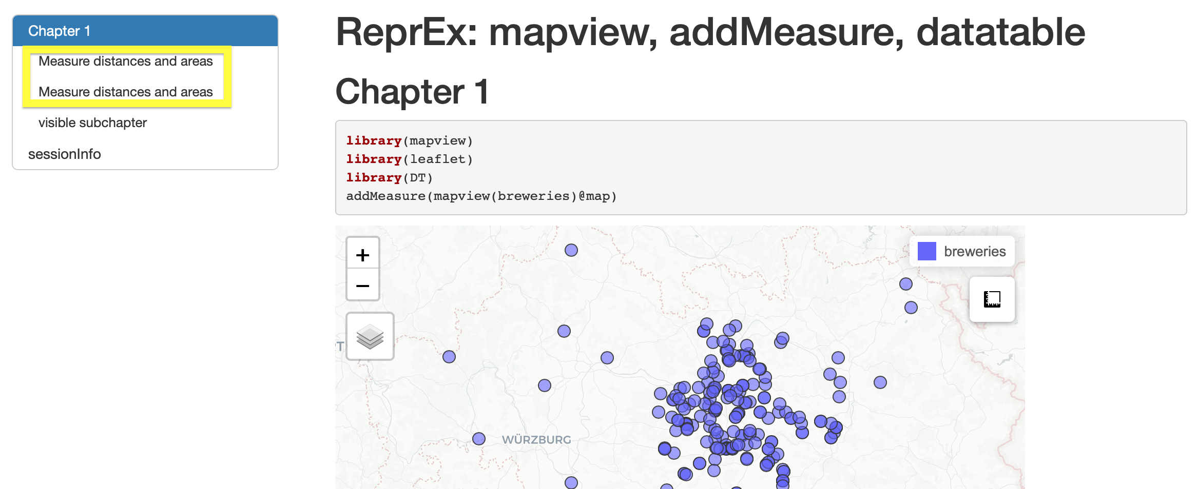 Broken Rmarkdown Html Toc With Leafletaddmeasure And Dtdatatable · Issue 372 · R Spatial