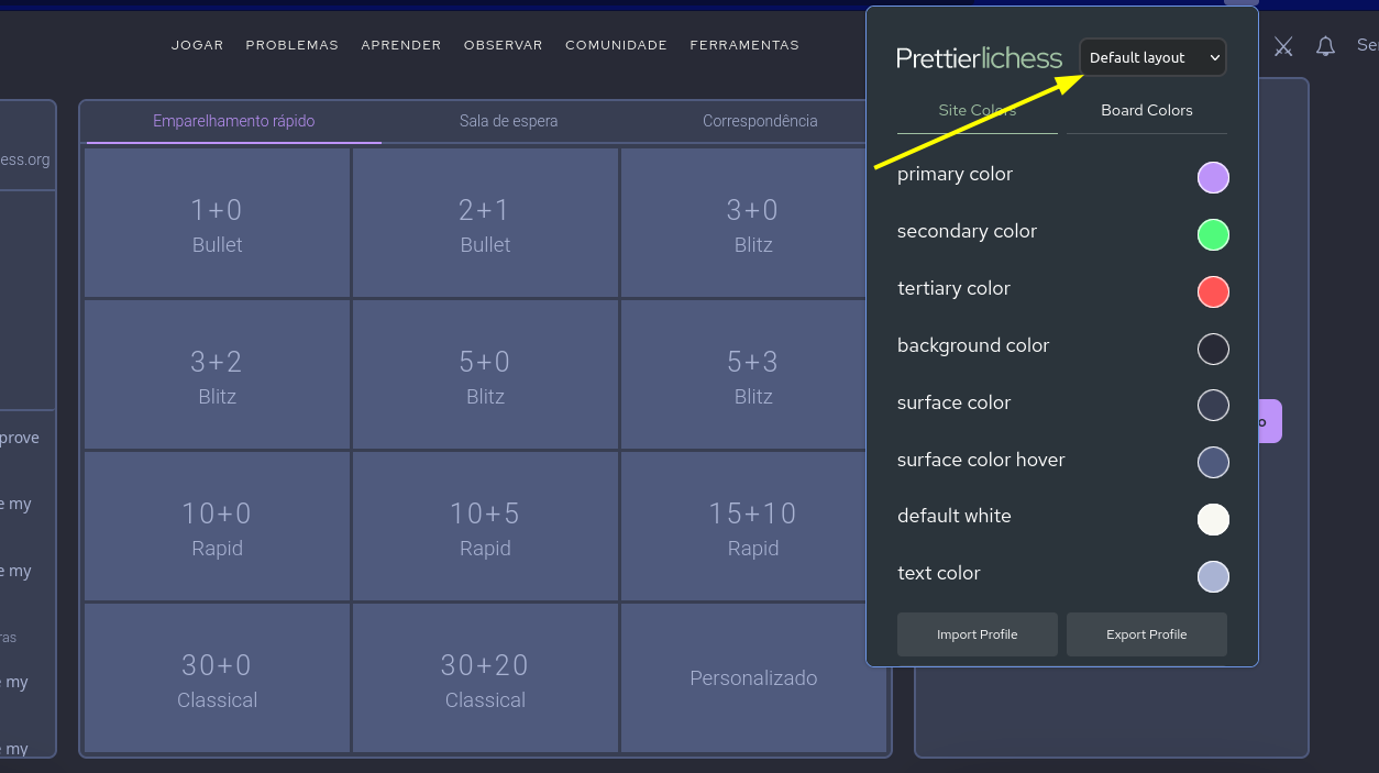 use the standard layout with the vertical layout · Issue #144 · prettierlichess/prettierlichess ...