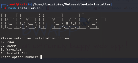 Github Frozzipies Vulnerable Lab Installer Deploy Vulnerable Lab To Learn Pentest Using Bash