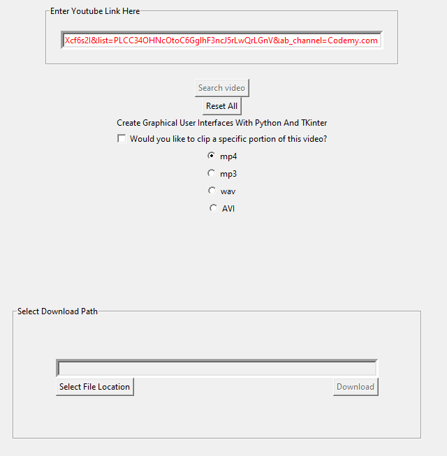 GitHub - MeherzadA/YouTube-Downloader-Tkinter