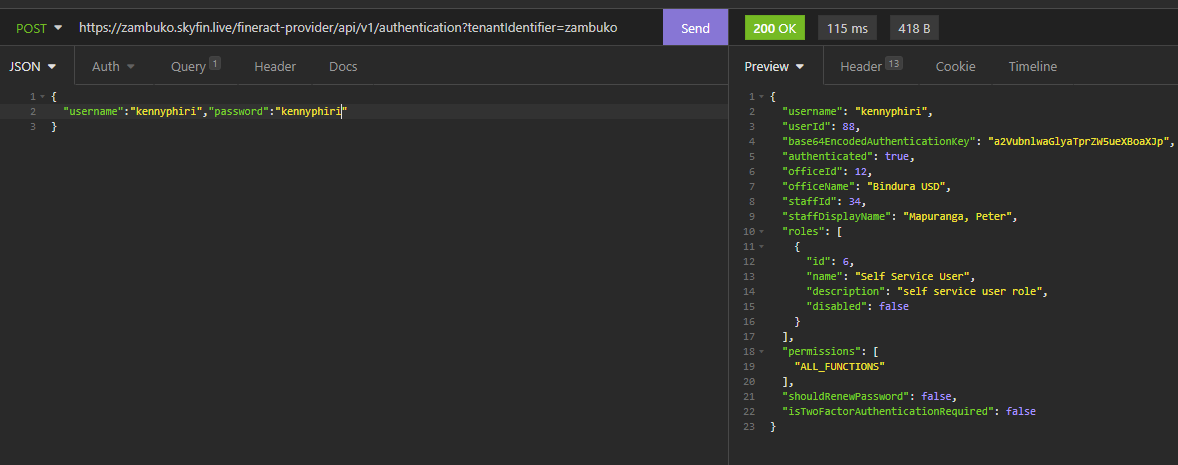 "Bad Request","message":"","path":"/fineract-provider/api/v1/self ...
