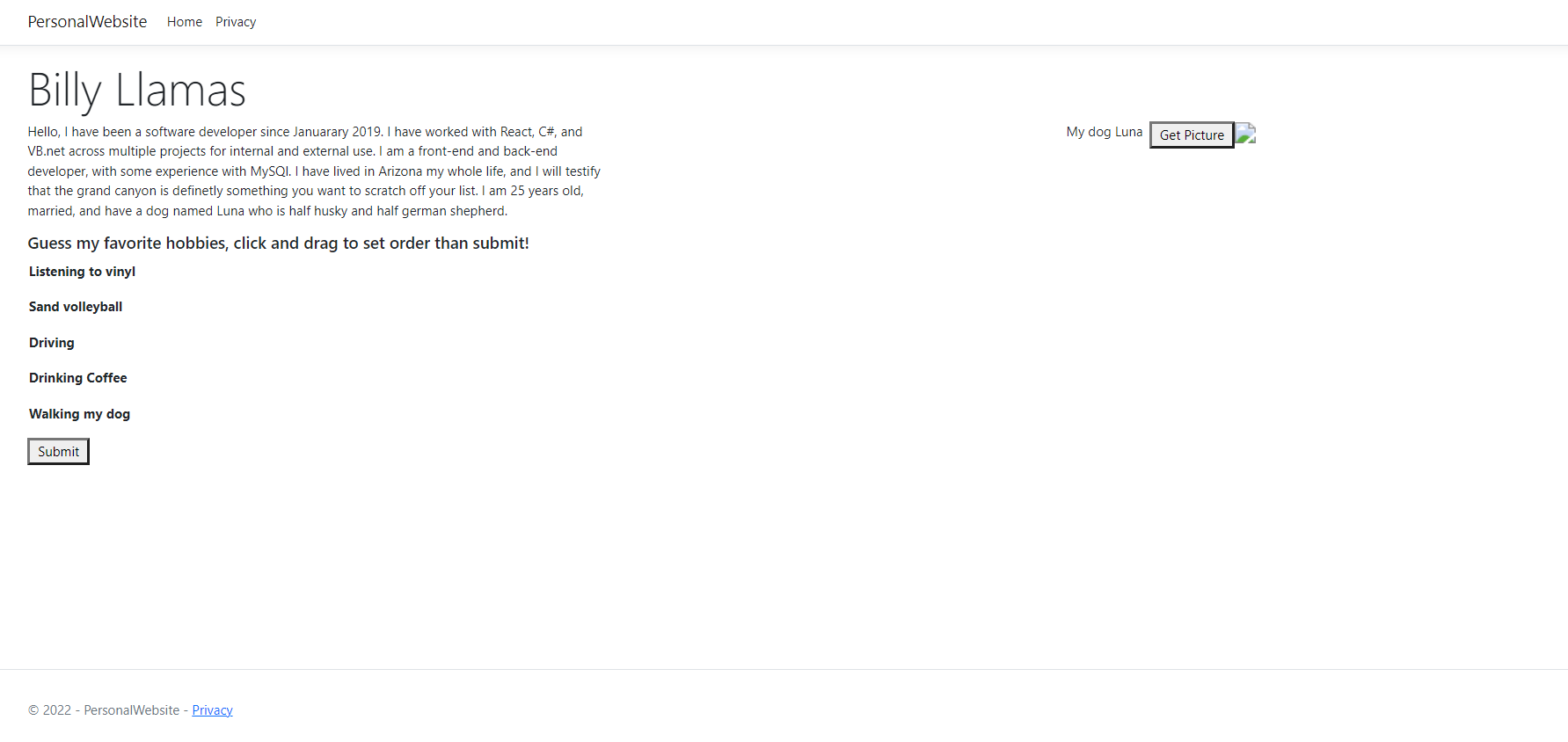 GitHub - Bjllamas/PersonalWebsite
