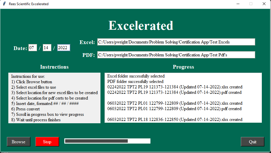 GitHub - pwright0987/Excelerated-App: Software to make Rees Scientific ...