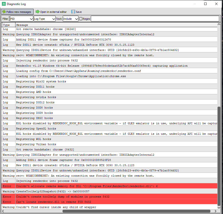 3 Errors When Trying To Capture · Issue 2511 · Baldurk Renderdoc · Github