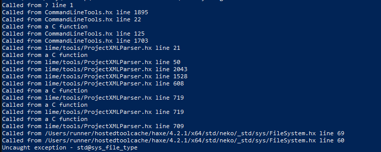 Compiling The Game Error Uncaught Exception Shadowmario Fnf