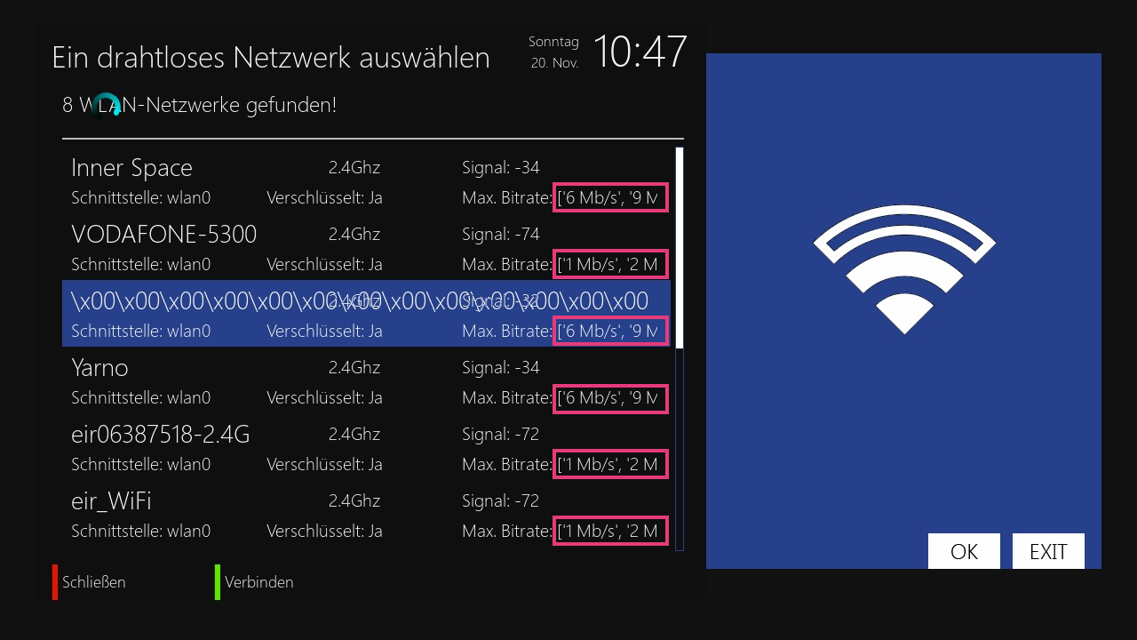 BUG: [Network Manager] WiFi `Max Bitrate` value formatting · Issue #2665 · openatv/enigma2 · GitHub