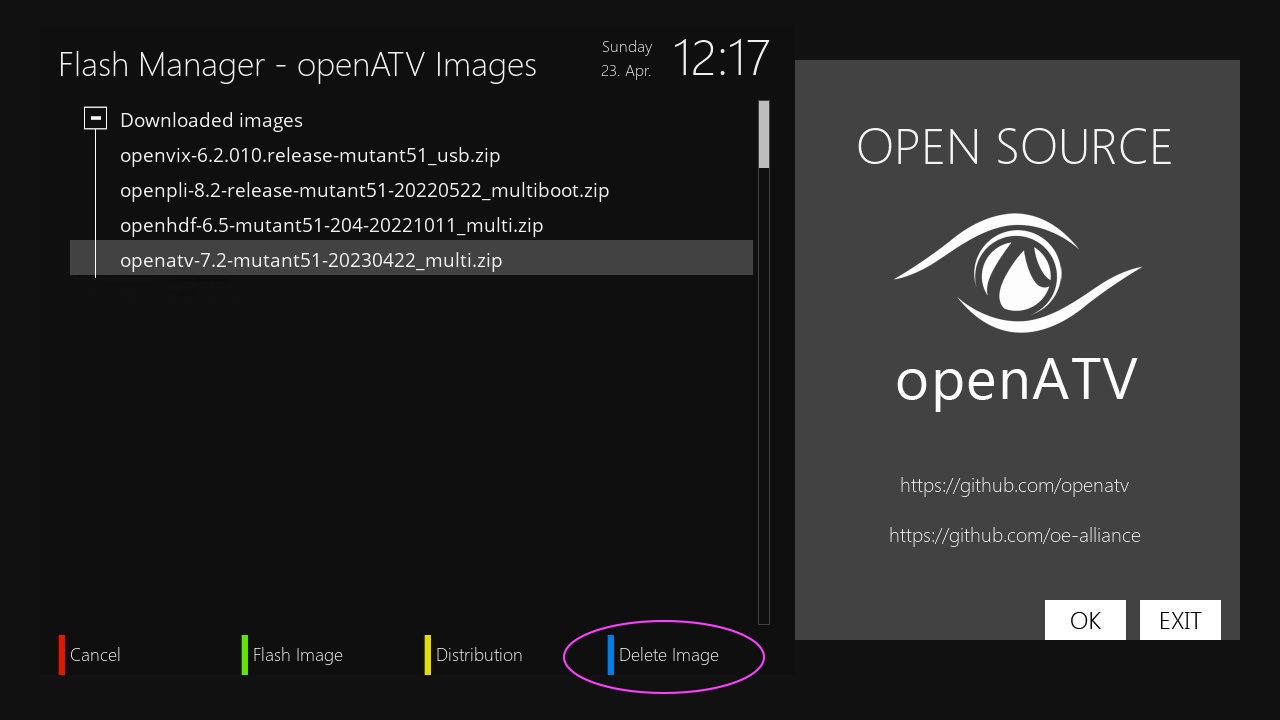 [Flash Manager] Improvement: `Delete Image` should confirm user action · Issue #2825 · openatv ...