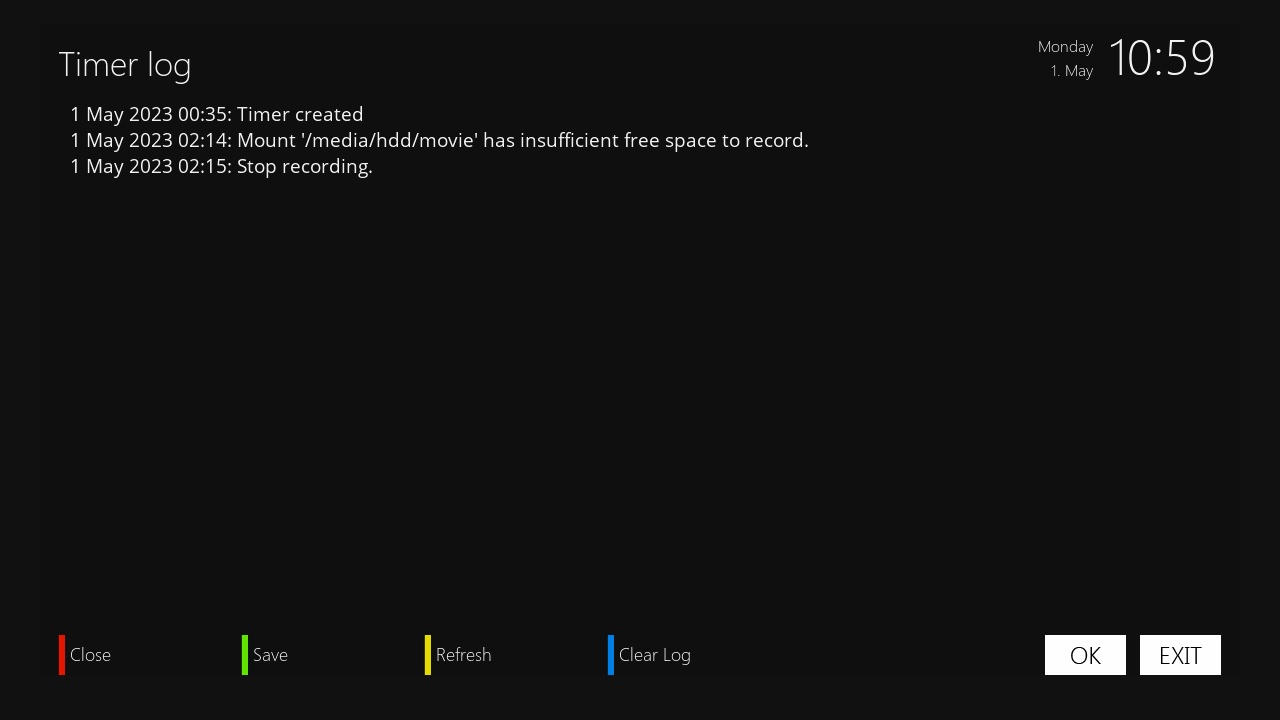 Record Timer List: Timer Log: `Save` (green button) serves no purpose · Issue #2854 · openatv ...