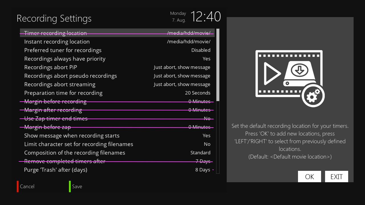 [DISCUSSION] Separate `Recording Settings` & `Timer Settings` · Issue #2996 · openatv/enigma2 ...