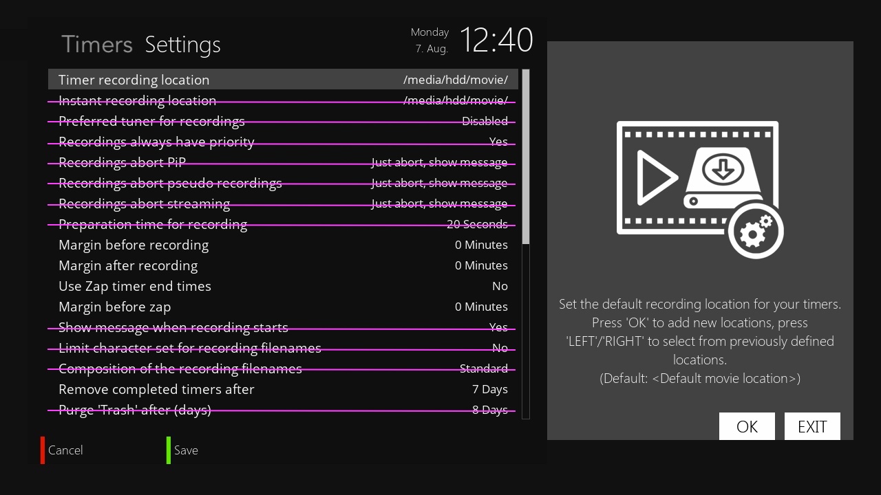 [DISCUSSION] Separate `Recording Settings` & `Timer Settings` · Issue #2996 · openatv/enigma2 ...
