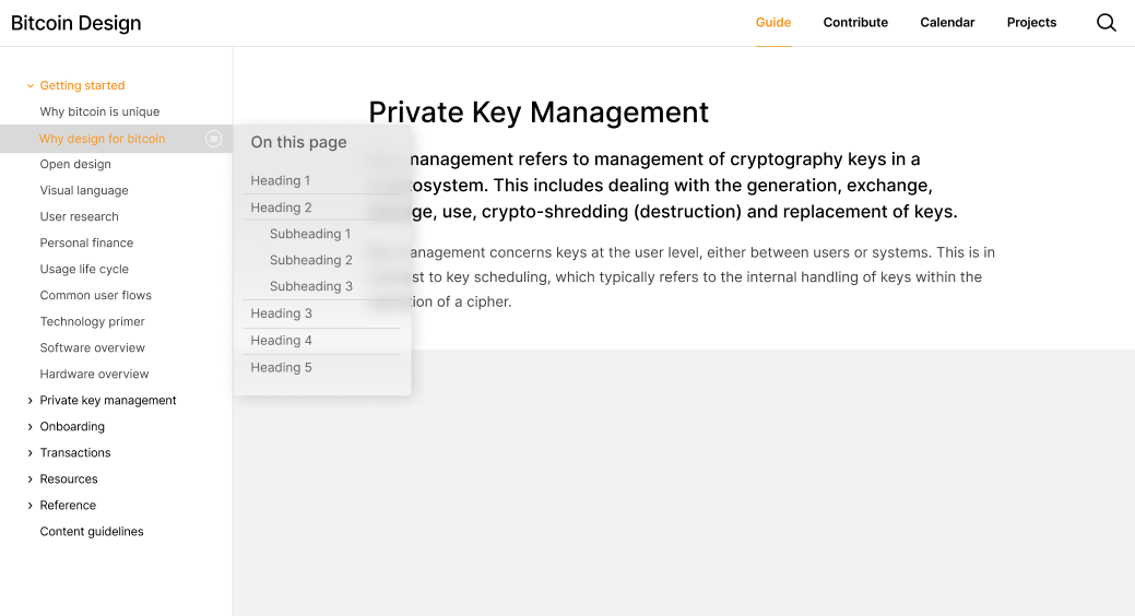 New Table Of Contents Ui · Issue 848 · Bitcoindesignguide · Github