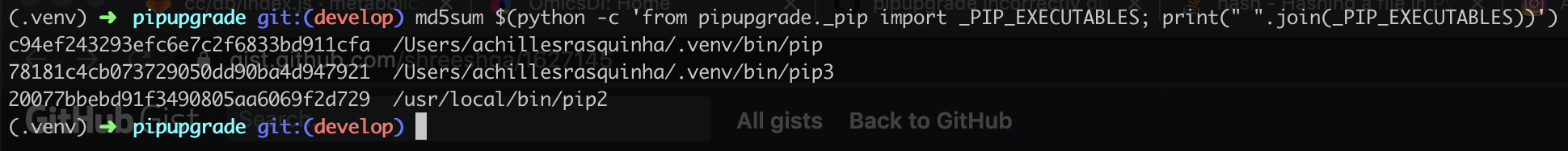 pipupgrade incorrectly detects two pyenv-installed pip bins ('pip ...