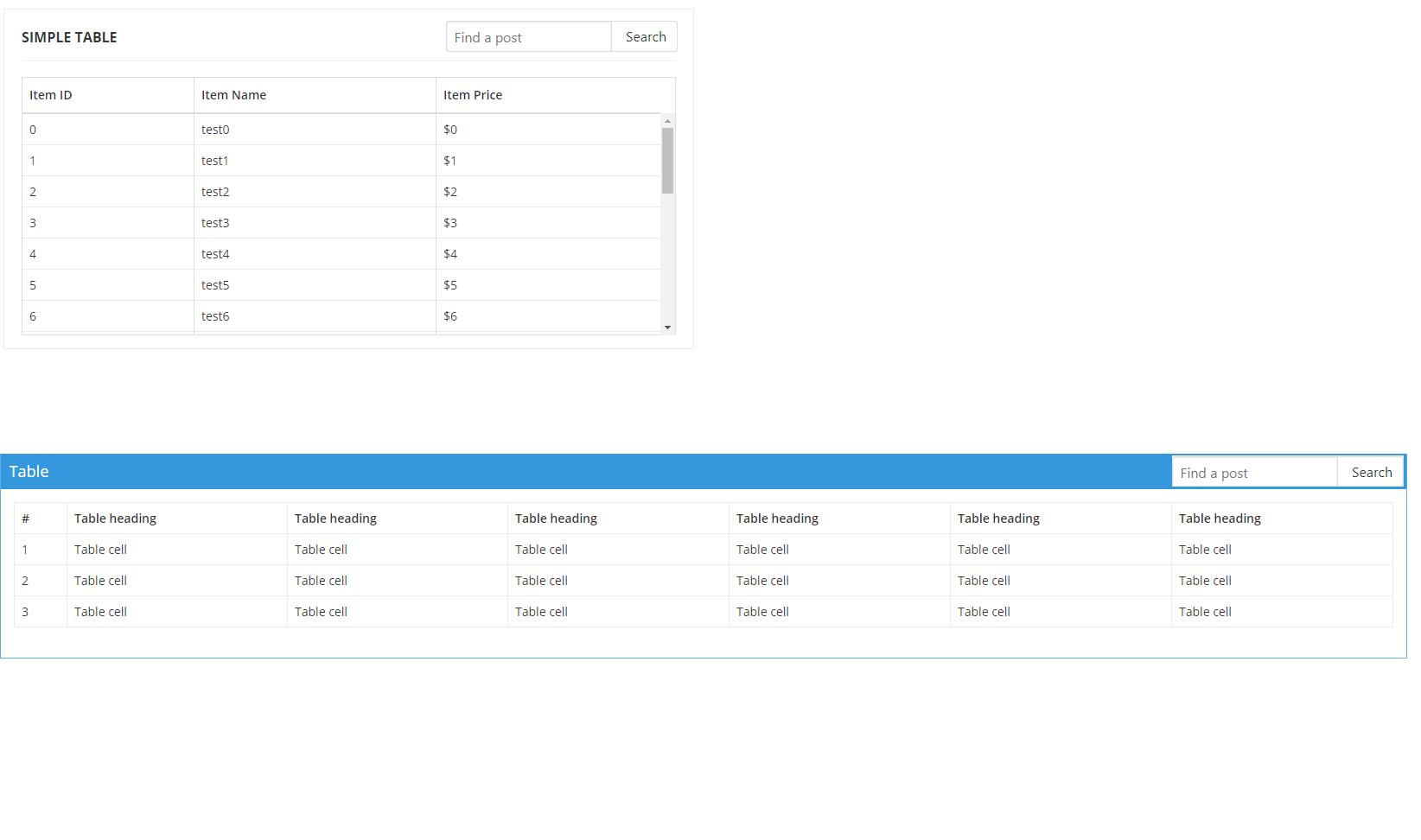 Feature request: adding a well-positioned search bar to the table ...
