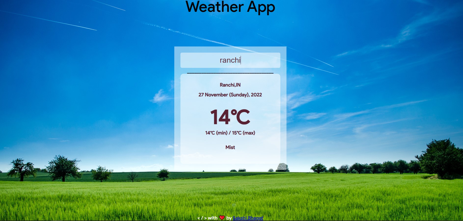 GitHub - 28saakshii08/Weather-Web-App