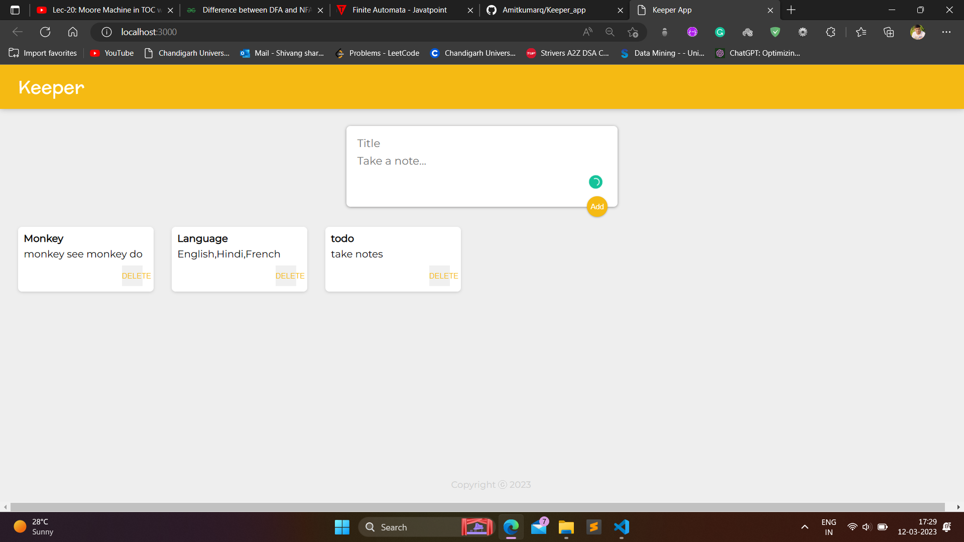 GitHub - Amitkumarq/Keeper_app