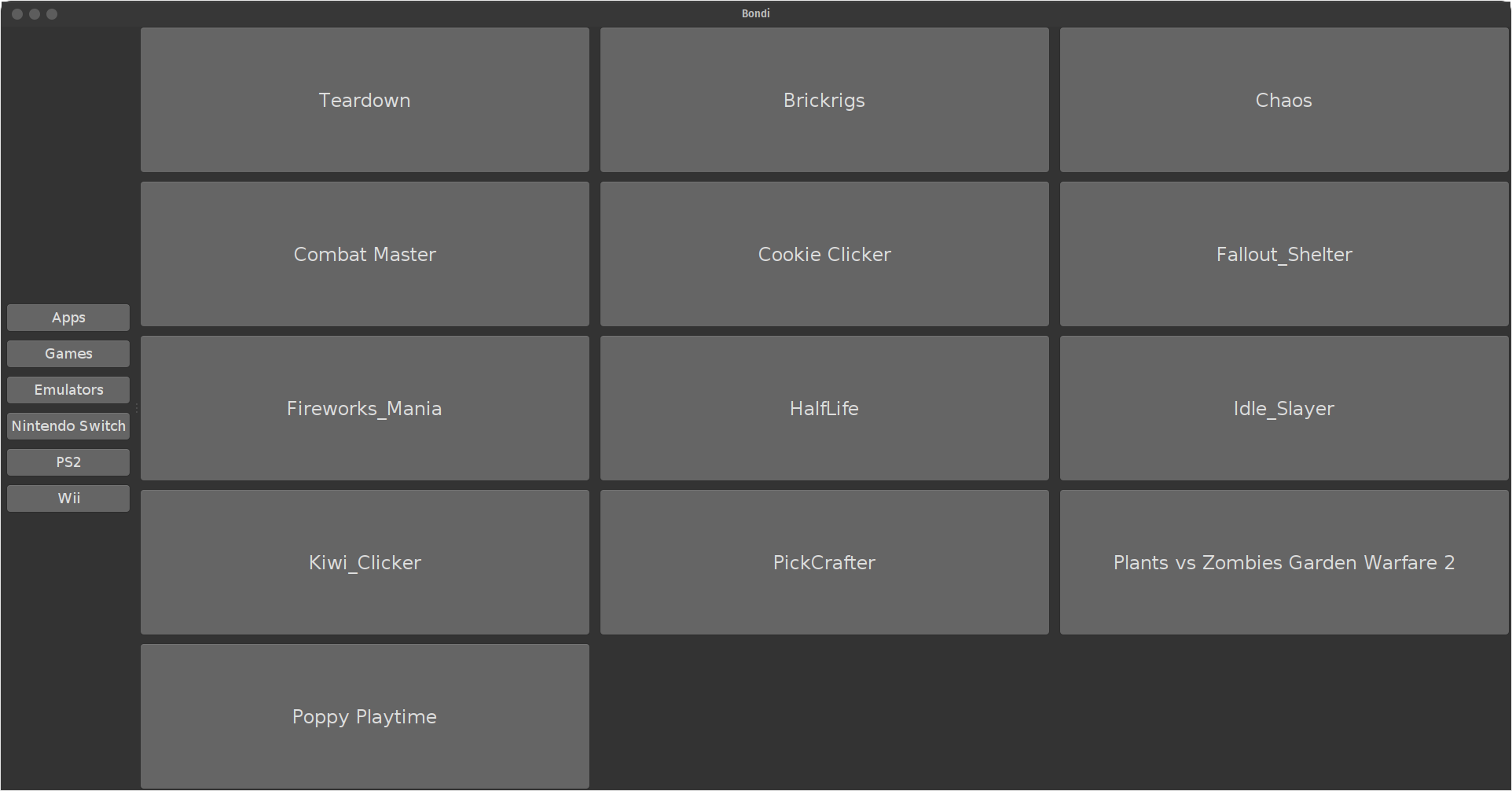 GitHub - HttpAnimation/Bondi: Bondi is a game launcher for Linux and MacOS