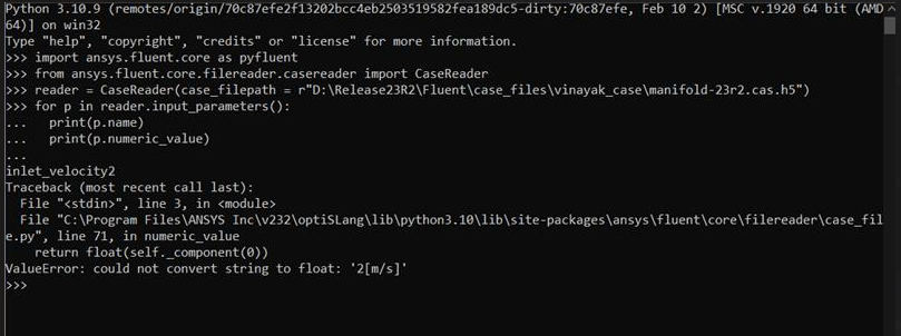 Casereader Cannot Parse Values Which Are Like This 2 Ms · Issue 1566 · Ansyspyfluent · Github 0086