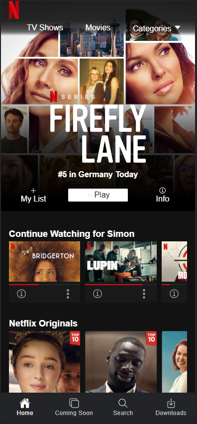 GitHub - metehandal/Netflix-Clone: Netflix UI with Ionic