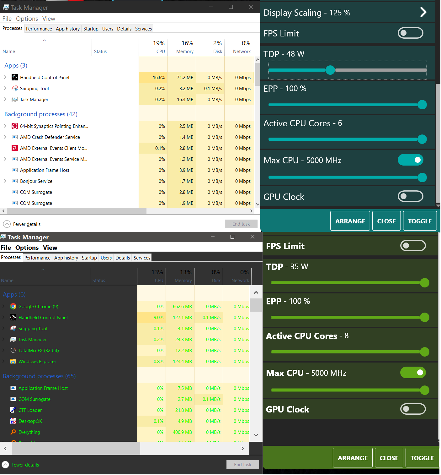 High CPU usage (25% on 5500u) even when in background · Issue #24 · project-sbc/Handheld-Control ...