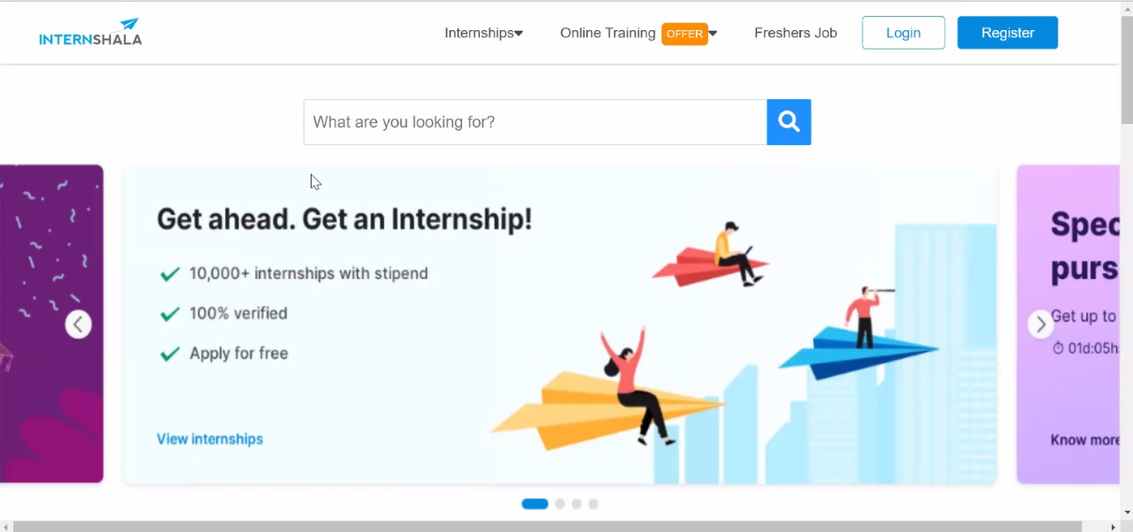 Home page of Internshala Clone · Issue #1 · ChawlaAbhishek/InternshalaClone · GitHub
