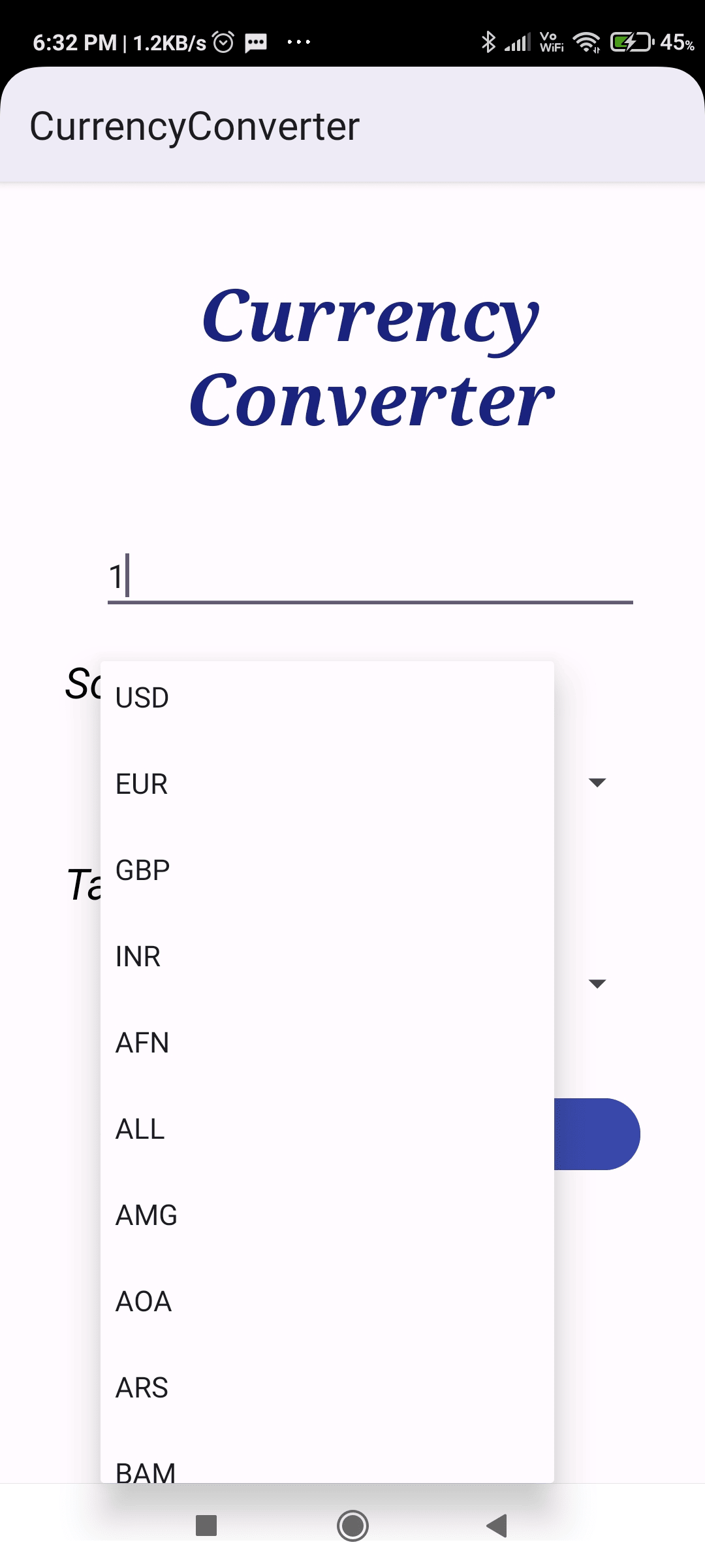 GitHub - GaurSundar/CurrencyConverter: A Currency Converter app that ...