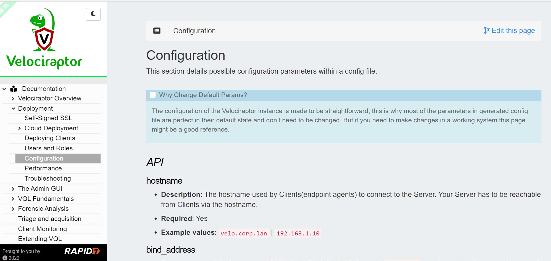 Configuration details within Deployment section · Issue #420 ...