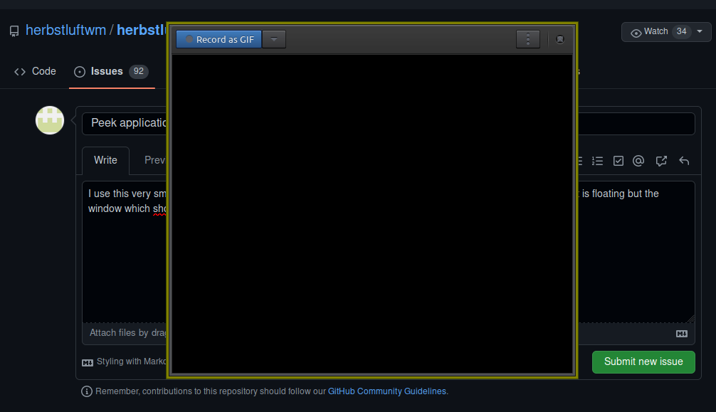 Peek application is not transparent, could not record · Issue #1507 · herbstluftwm/herbstluftwm ...