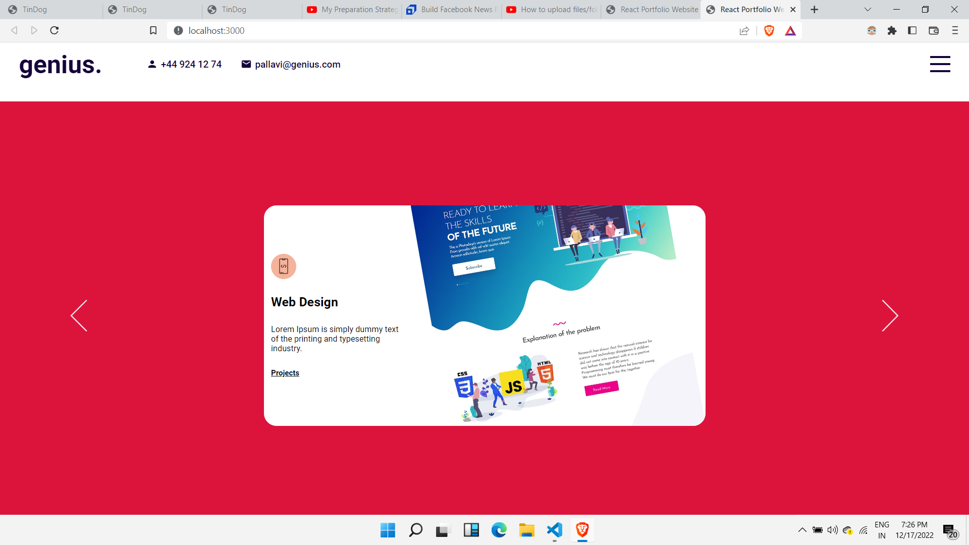 Github Pallavibahekar Portfolio Made By Using React Js And Sass