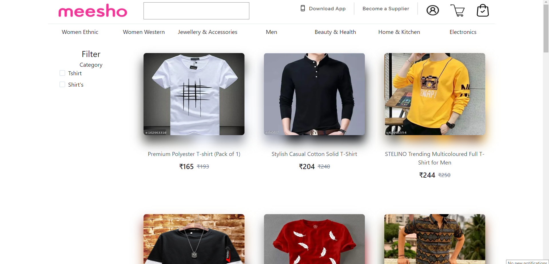 GitHub - minakshikalambe/unit6_project: Clone of meesho.com this was my 6th unit project. I ...