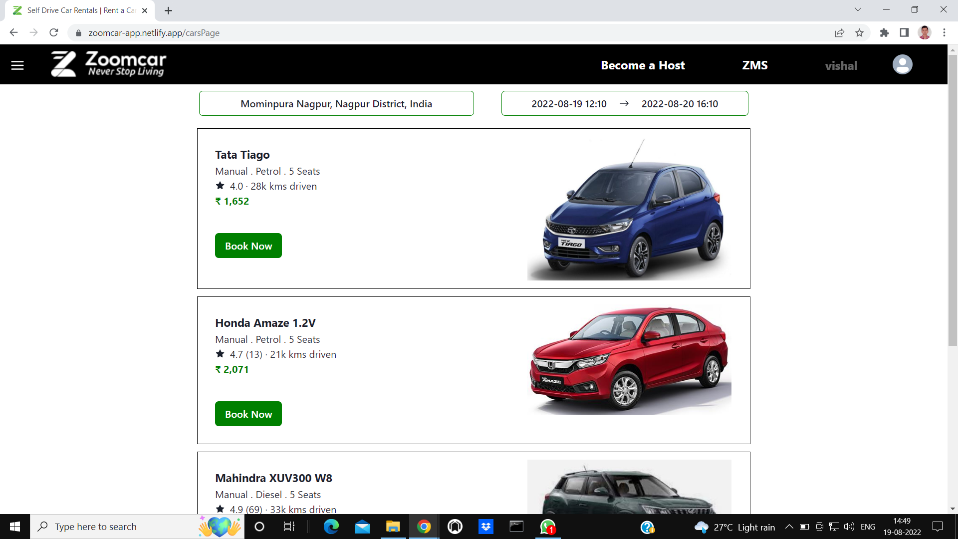 GitHub - Vishal0899/Zoomcar-Clone: This is a Full-Stack Clone of car ...