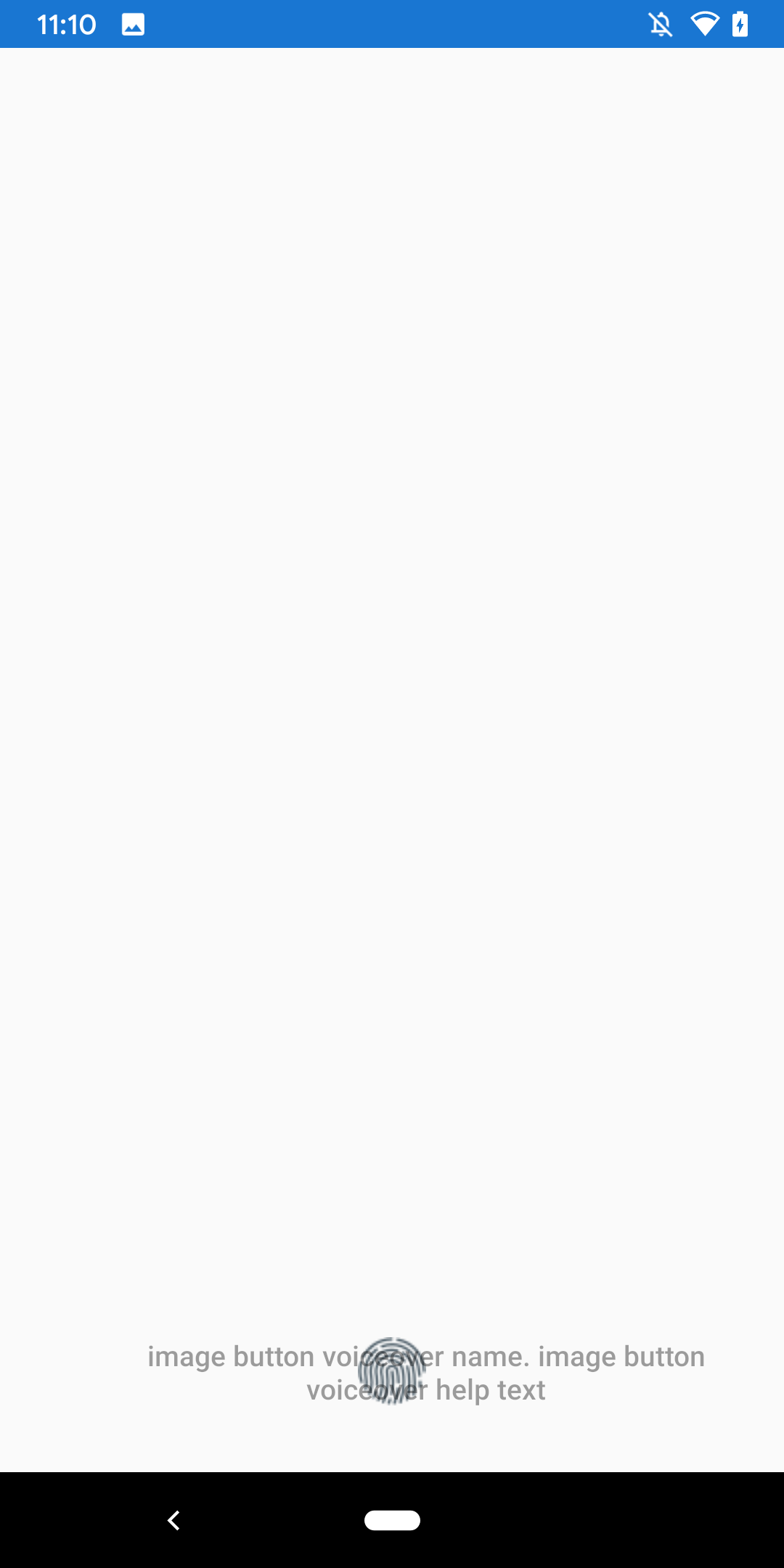 [Bug] Android image buttons display some of the accessibility readout visually when given x:Name ...