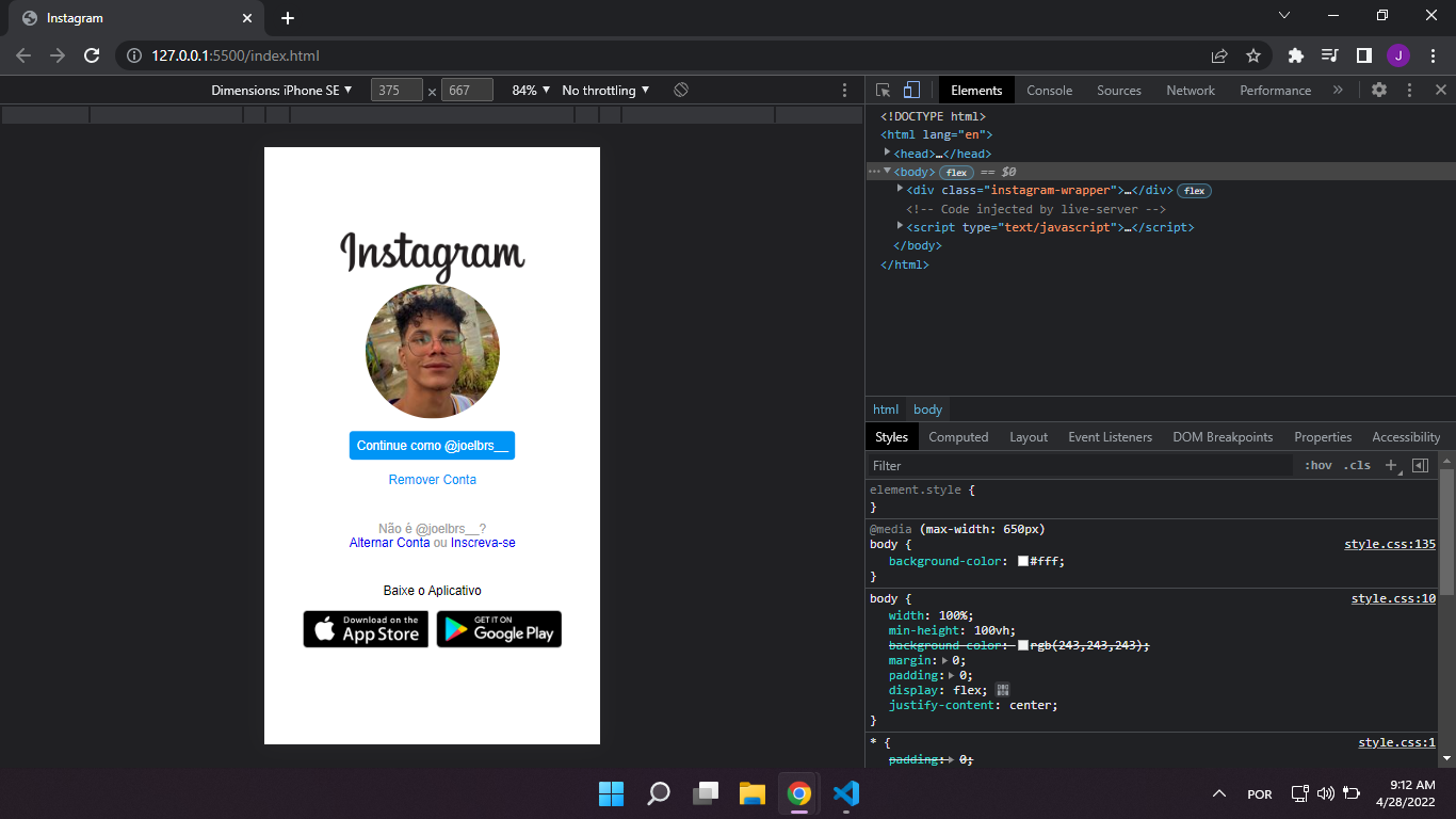 GitHub - joelbrs/login-instagram-dio