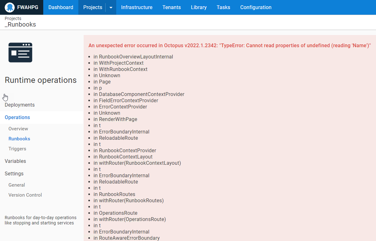 Error when accessing Runbooks without properly scoped permissions · Issue #7487 · OctopusDeploy ...
