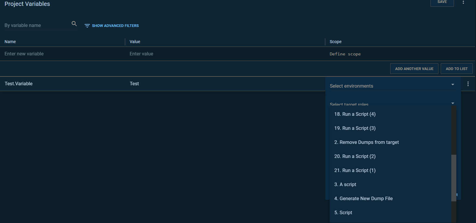 Deployment steps display incorrect order when defining variable scope · Issue #7669 ...