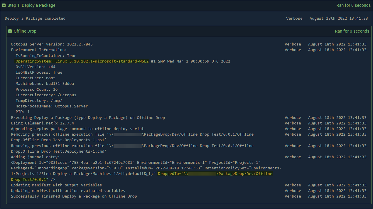 Offline Drop To Windows Unc Does Not Work When Octopus Server Is Running In Linux · Issue 7724 