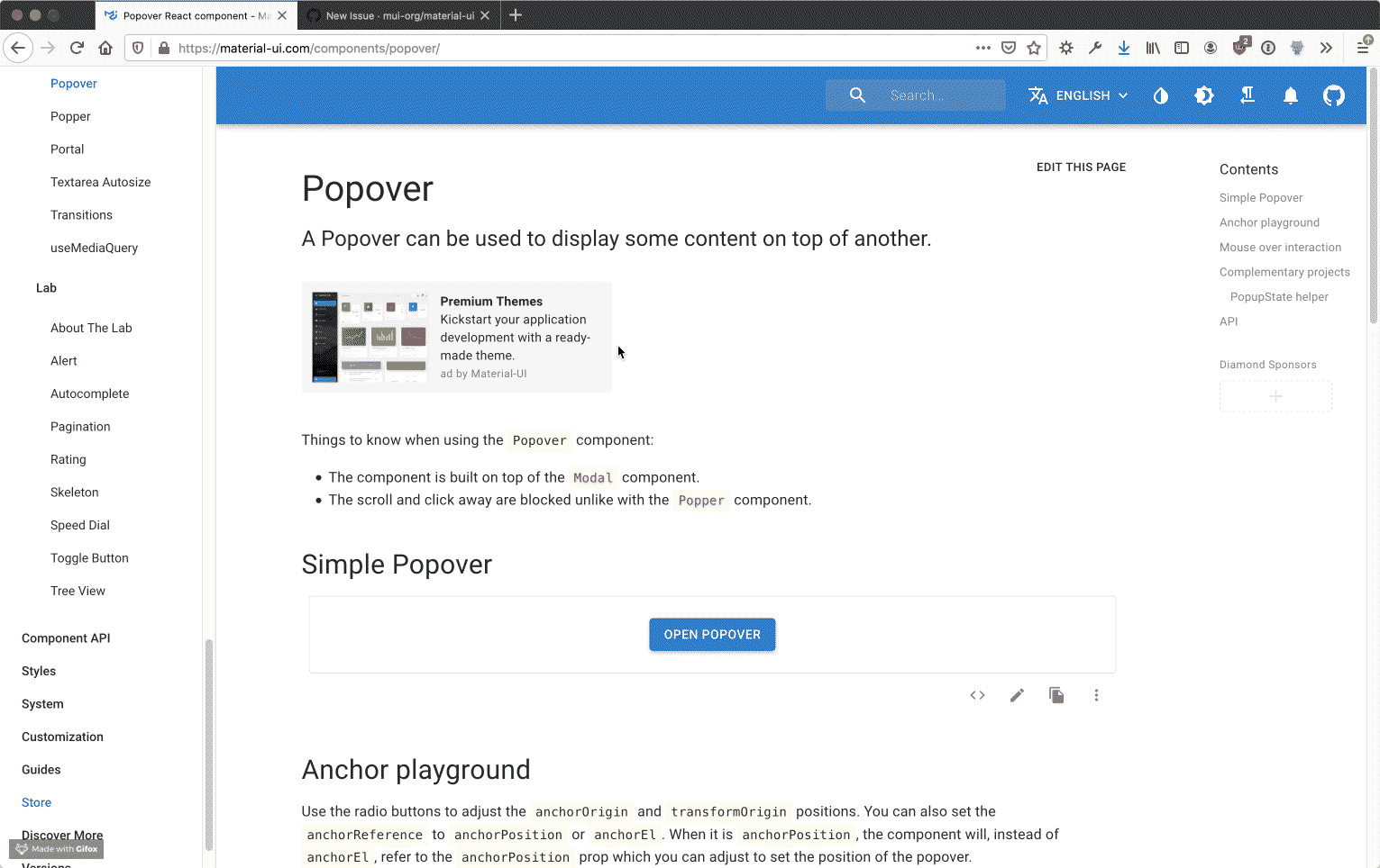 [docs] Popover/Chip demo runtime error · Issue #20175 · mui/material-ui ...