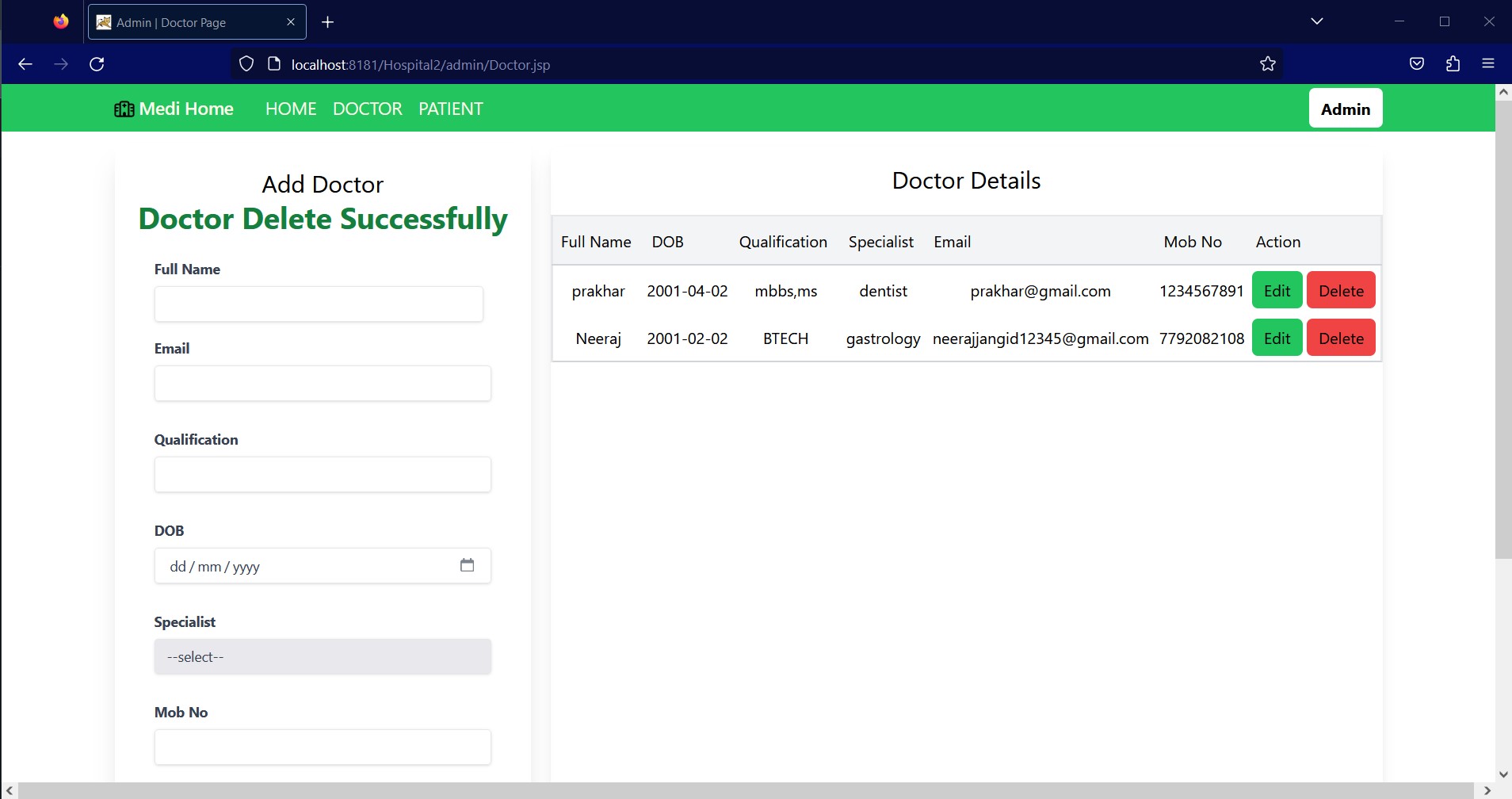 GitHub - neerajjangid12/Hospital-mangement: Hospital management website ...