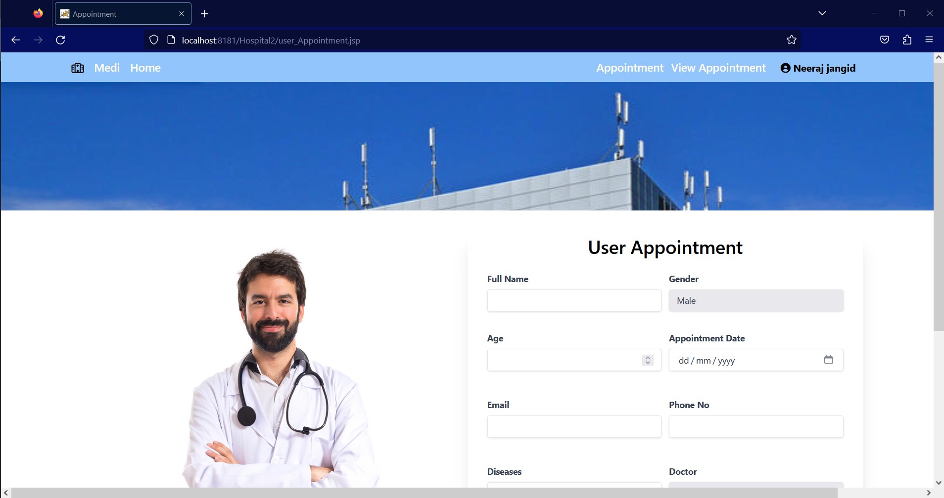GitHub - neerajjangid12/Hospital-mangement: Hospital management website in which we can manage ...